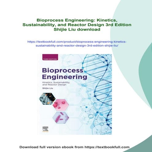 Bioprocess Engineering: Kinetics, Sustainability, and Reactor Design 3rd Edition Shijie Liu | PDF