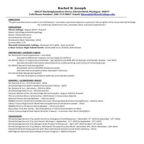 Resume for employment 2016 | DOCX