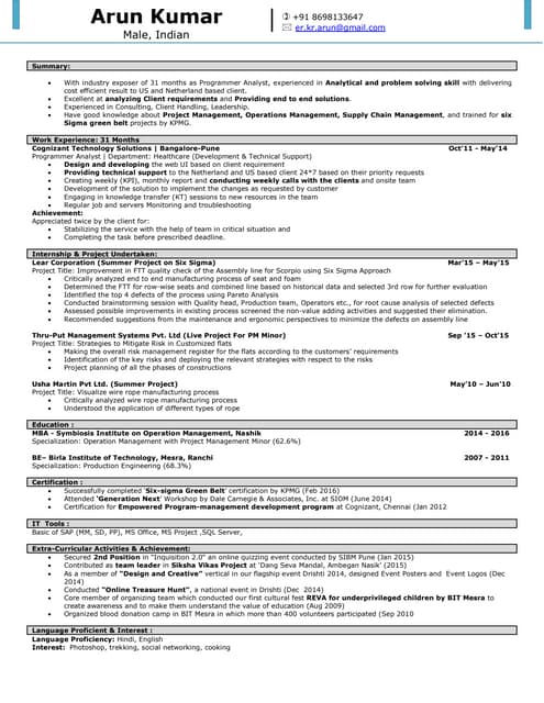 Resume_Uttam Kumar Tiwari | PDF