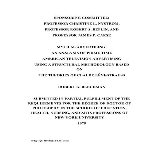 1978 NYU Doctoral Dissertation - Robert K. Blechman | PDF