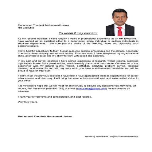 Usama CV | DOC | Human Resources | Business