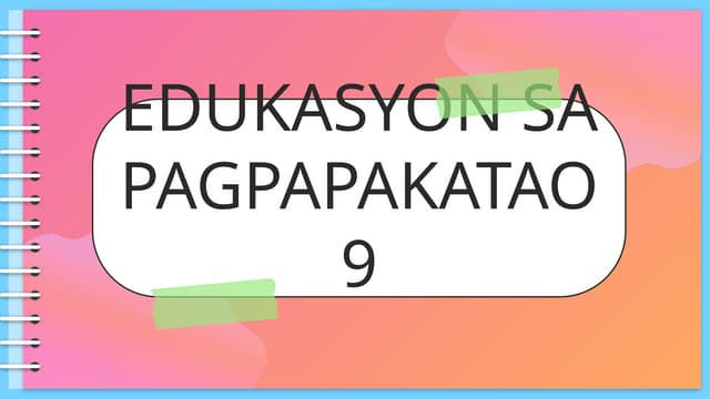 EsP 9 Katarungang Panlipunan | PPTX