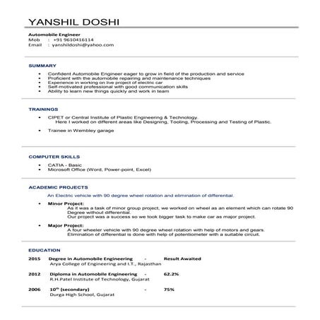 Yanshil Doshi_Resume | PDF