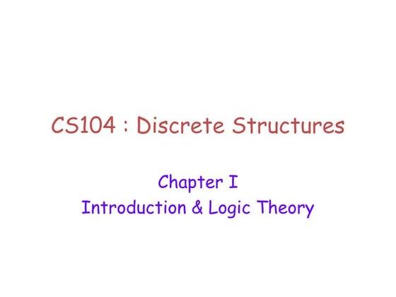 Mathematical Logic - Part 1 | PPT | Physics | Science