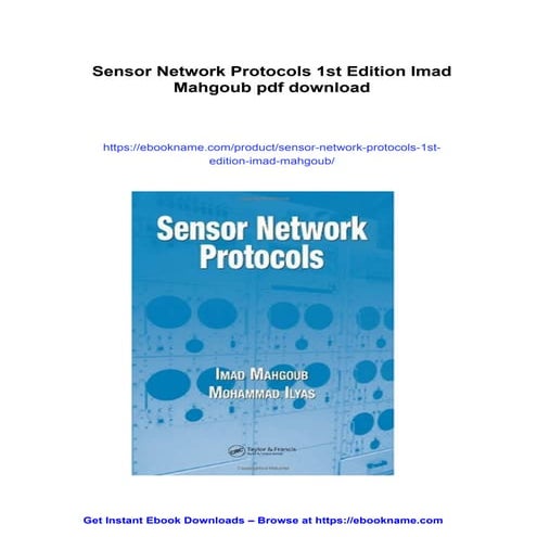 Sensor Network Protocols 1st Edition Imad Mahgoub | PDF