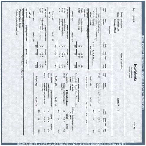 Houston Community College Transcript | PDF