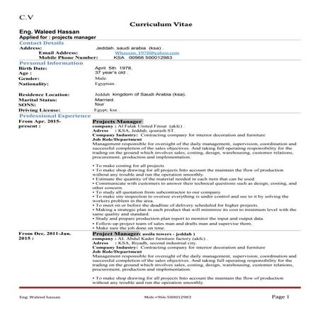 waleed CV | DOC