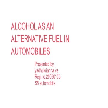 Power alcohol | PDF