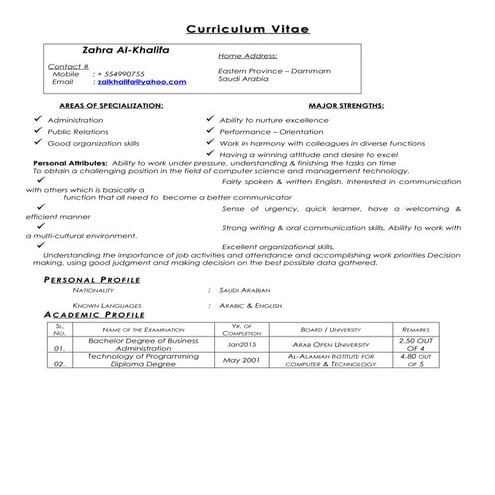 Updated Curriculum Vitae of Luvlyn Ang Que | PDF