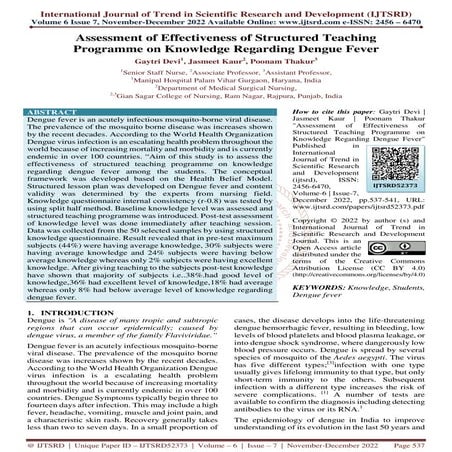 Assessment of Effectiveness of Structured Teaching Programme on ...