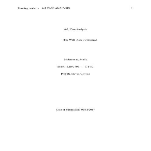 Case study disney theme park | DOCX