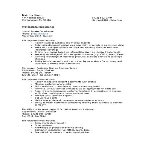 Linda Franklin resume 2016 | DOCX