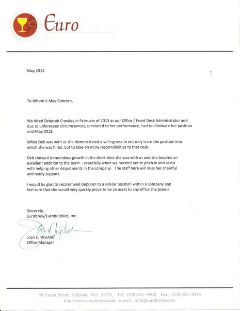 HOPE recommendation letter | PDF