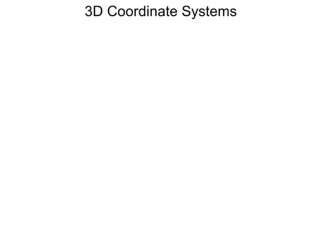 6 3 D Coordinate Systems Ppt