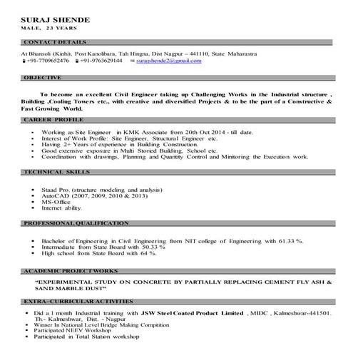 Suraj Shende CV | DOCX