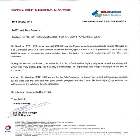 Total E&P OML 58 #1 | PDF