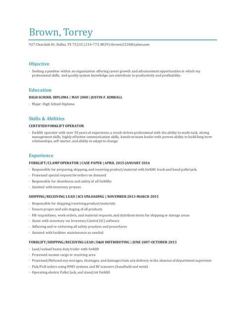 Transportation Resume | PDF | Logistics and Transportation Industry | Industries