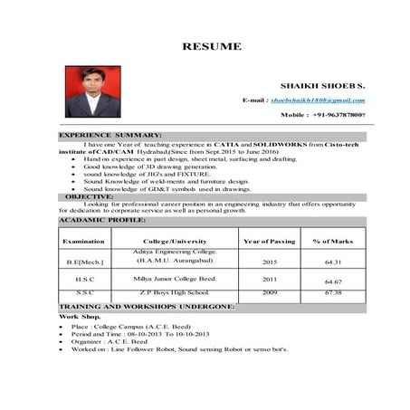 Shaikh Shoaib(Resume) | DOCX