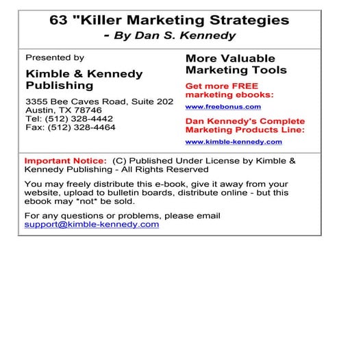 63 killer marketing strategies | PDF