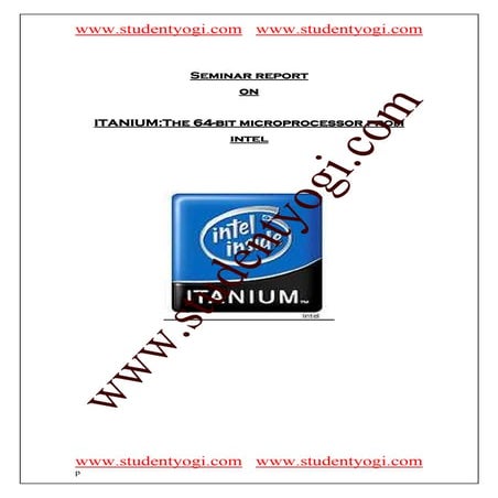 64 Bit Multi Processor Paper Presentation | PDF