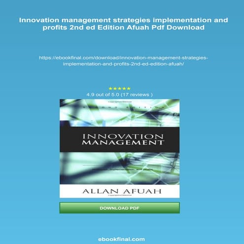 Innovation management strategies implementation and profits 2nd ed ...