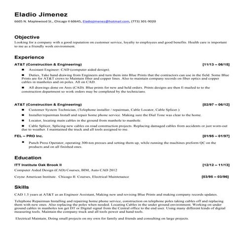 CAD Resume | PDF