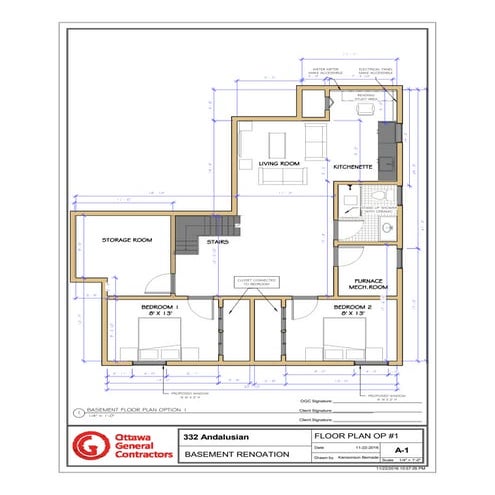 332 ANDALUSIAN OP # 1 PROPOSED BASEMENT FLOOR PLAN | PDF
