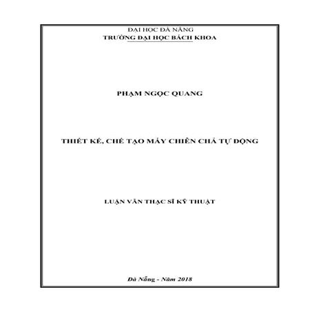 THIẾT KẾ, CHẾ TẠO MÁY CHIÊN CHẢ TỰ ĐỘNG 64163368 | PDF