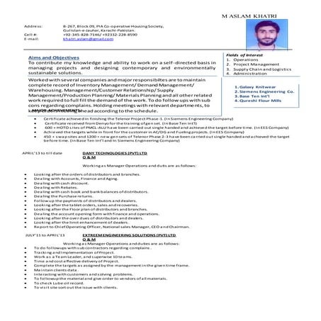 Khatri resume | DOCX | Logistics | Business