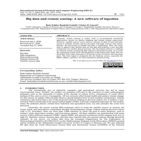 Big Data And Remote Sensing A New Software Of Ingestion Pdf 
