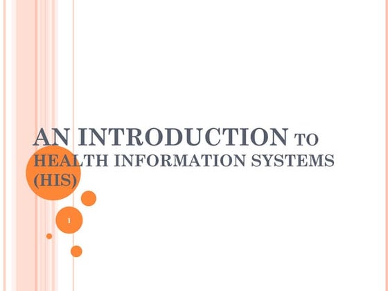 Health information system | PPTX | Operating Systems | Computer Software and Applications