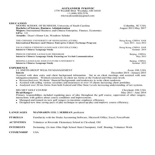 Wilder resume | DOCX