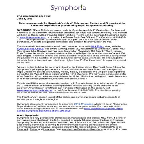 Symphoria July 4 Release Final | PDF