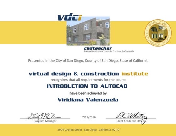 Autocad Certificate | PDF
