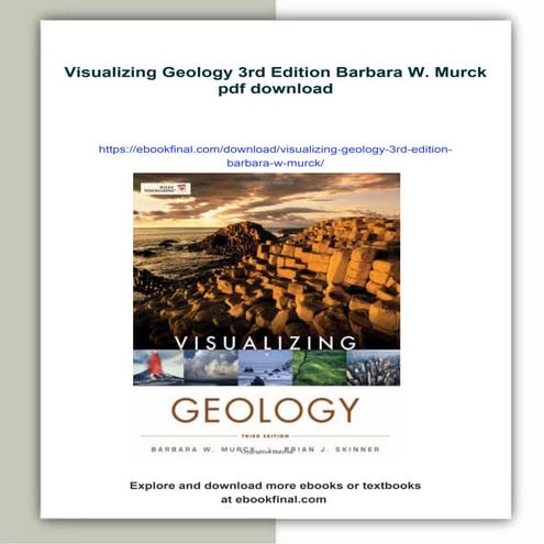 Visualizing Geology 3rd Edition Barbara W. Murck | PDF