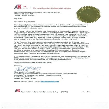 ACCC Recommendation Letter | PDF