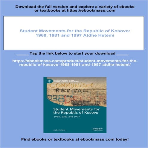 Student Movements for the Republic of Kosovo: 1968, 1981 and 1997 Atdhe ...