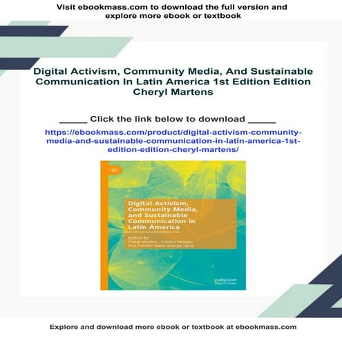 Digital Activism, Community Media, And Sustainable Communication In ...