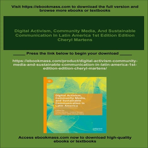 Digital Activism, Community Media, And Sustainable Communication In ...