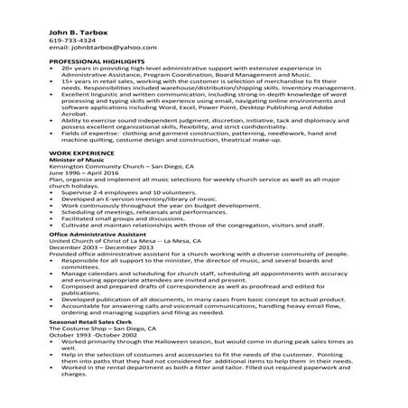 John Tarbox Resume_January 2016 (References) | PDF