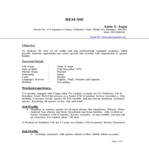Angie resume | DOCX