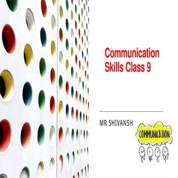 Communication Skills. pptx for class IX | PPTX