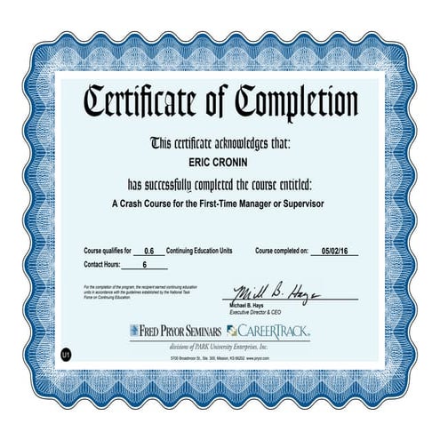 First Time Manager | PPT