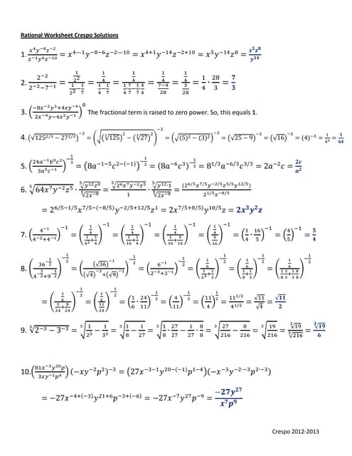 Algebra II Crespo Reviewer Solutions | PDF