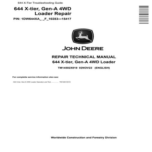John Deere D125 D130 D140 D150 Lawn Tractors Service Repair Manual.pdf