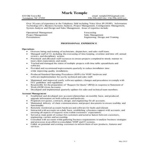 Mark Temple resume | DOCX