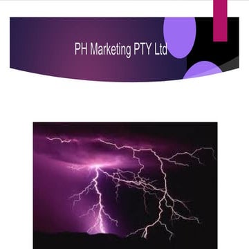 PH Marketing PTY Ltd presentation profile | PDF