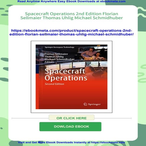 Spacecraft Operations 2nd Edition Florian Sellmaier Thomas Uhlig ...