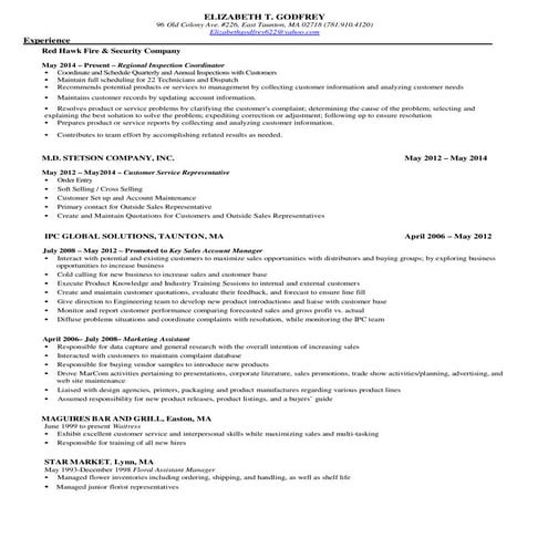 Elizabeth Godfrey Resume | PDF