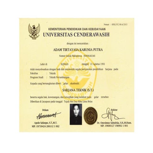 Ijazah & Transkrip Nilai | PDF